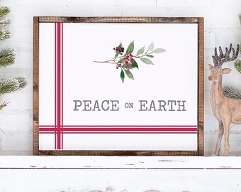 Peace on Earth Sign - Etsy