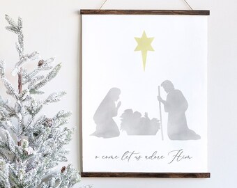 Nativity Scene Art | Etsy