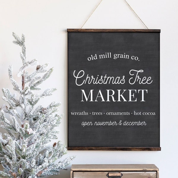 Christmas Tree Market Print - Etsy