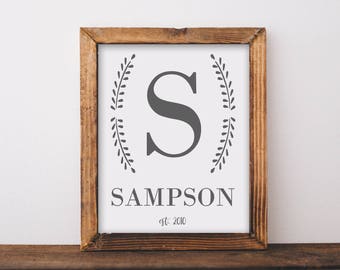 Last Name Printable | Etsy