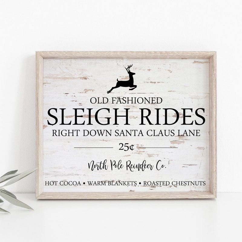Sleigh Ride Sign - Etsy
