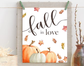 Fall in Love Print | Etsy
