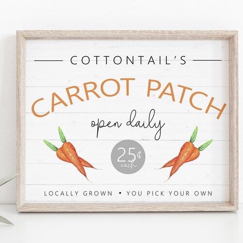 Carrot Patch Print-farmhouse Carrot Patch Easter - Etsy
