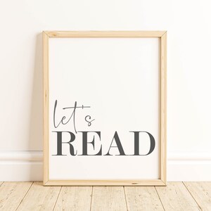 Let's Read Sign-let's Read Printable-playroom Printable-farmhouse ...