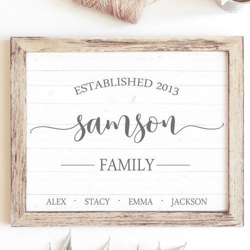 Family Name Printable-customized Last Name Family - Etsy