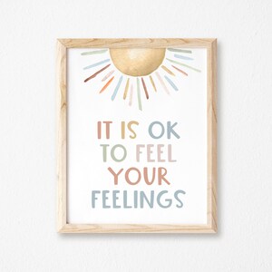 It is OK to Feel Your Feelings Printable-child Feelings Sun-kids ...