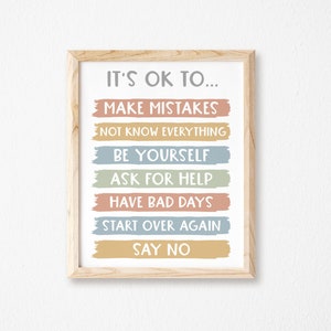 It's OK to Ask for Help Print-ok to Say No-be Yourself-have Bad Days ...