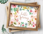 Items similar to Hello Spring Print-Welcome Spring Print-Spring Print ...