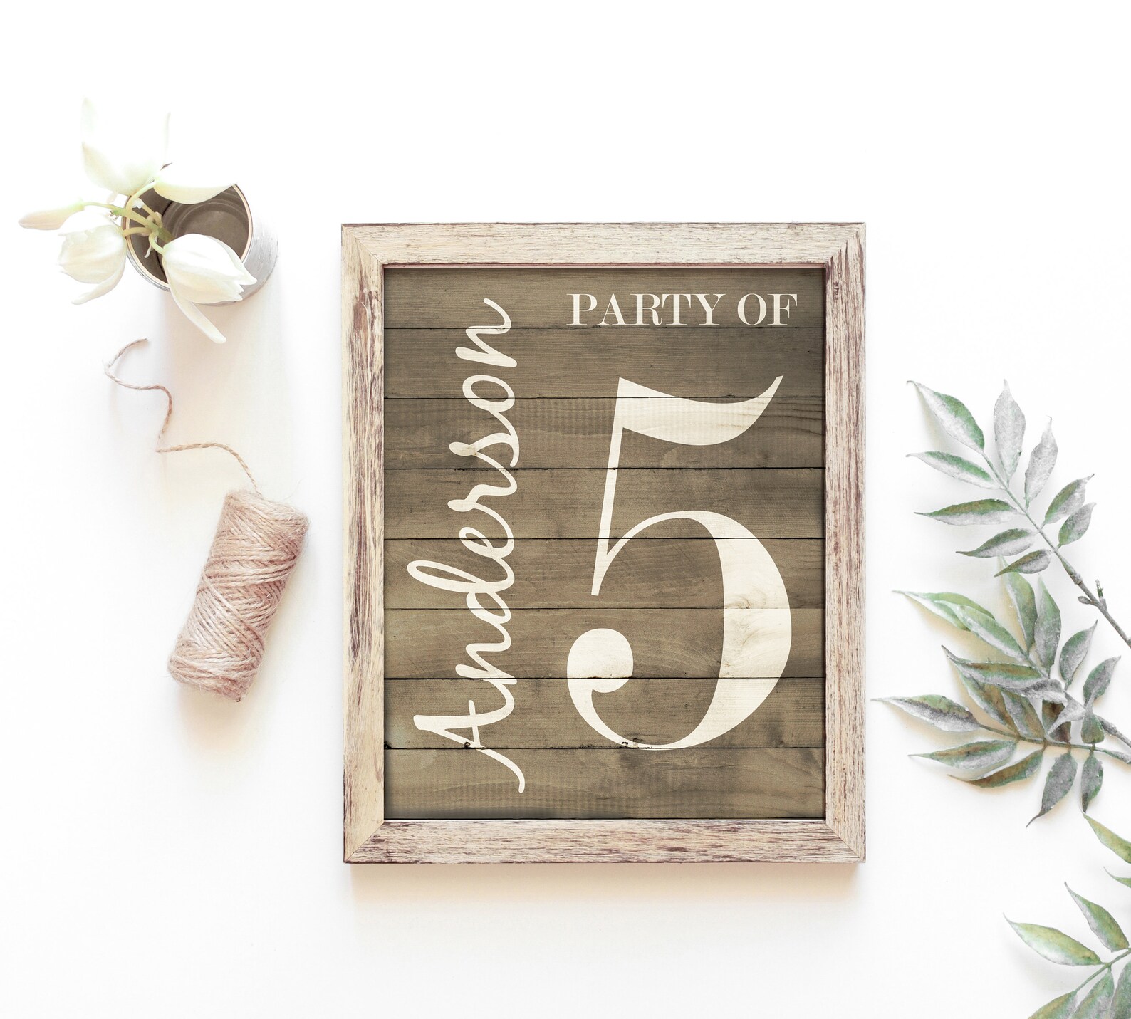 Family Party of Printable-wood Family Sign-custom Family Print ...