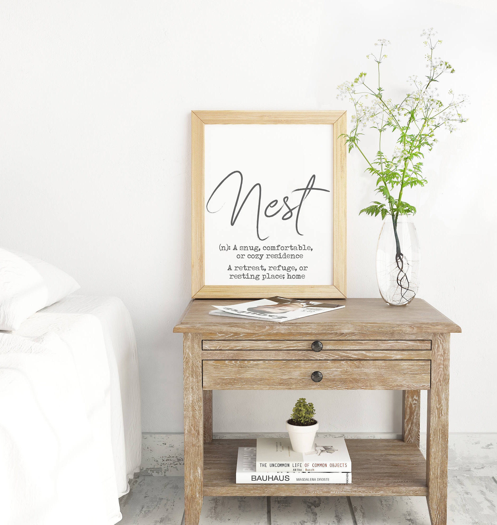 Nest Print-nest Definition Print-nest Sign-home Print-bedroom - Etsy