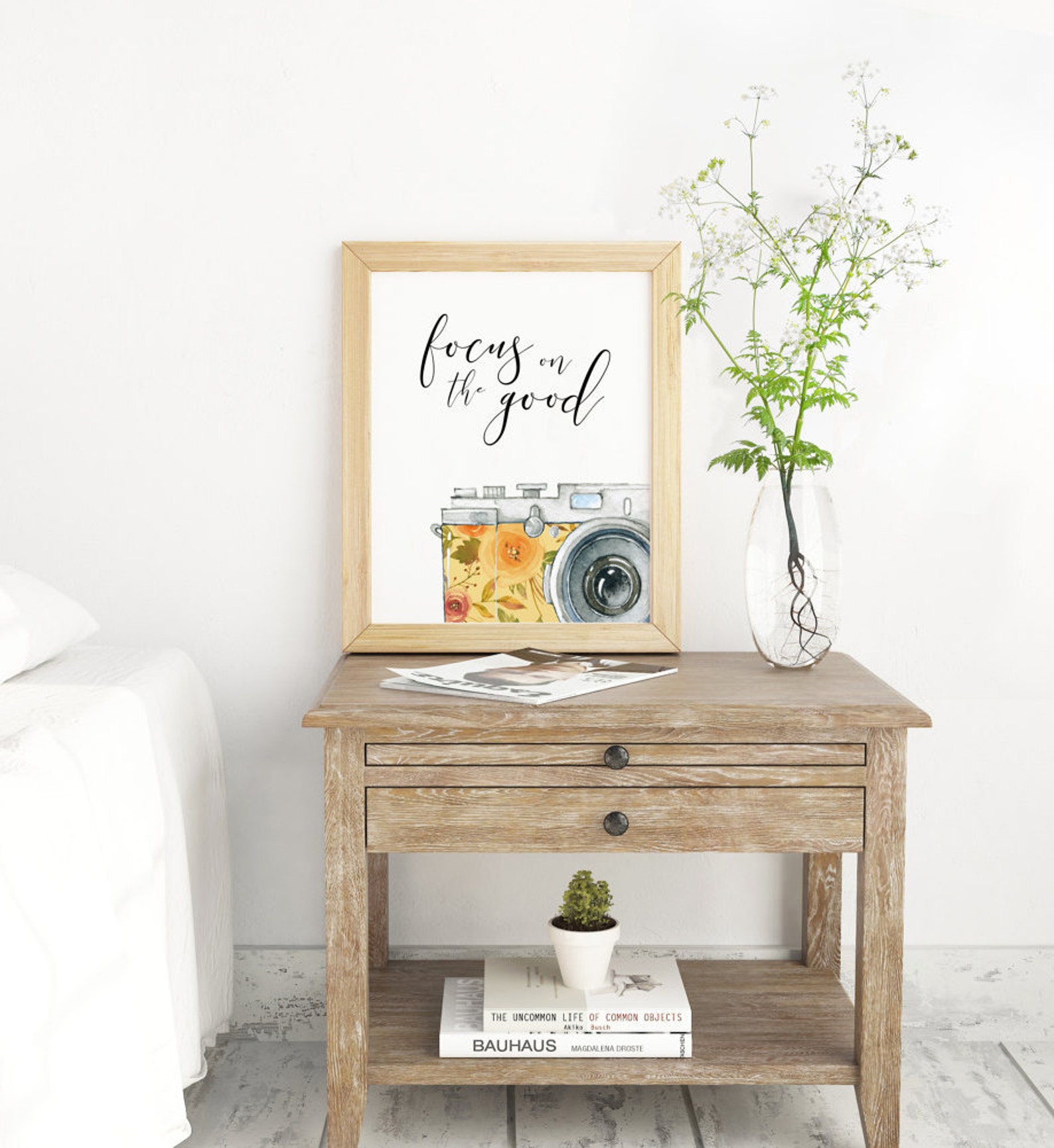 Focus on the Good Print-camera Print-floral Camera - Etsy