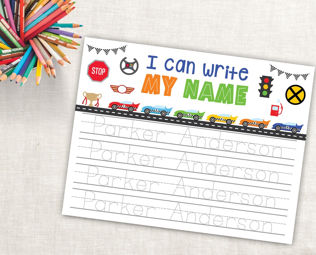 Custom Name Tracing Sheet-handwriting Practice Sheet-custom ...