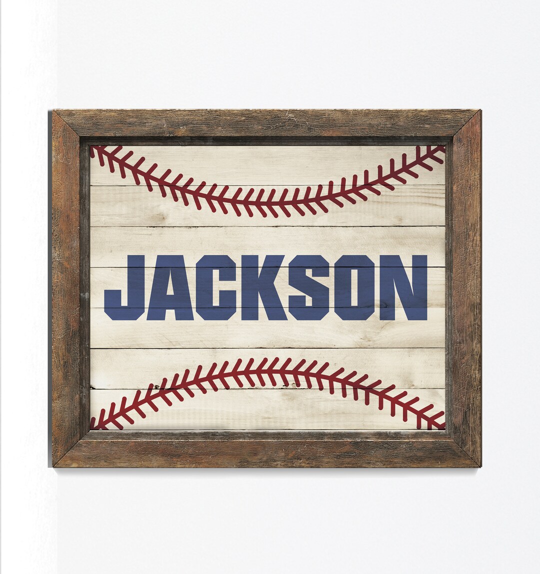 Baseball Name Print-baseball Name Sign-custom Baseball Name Printable ...