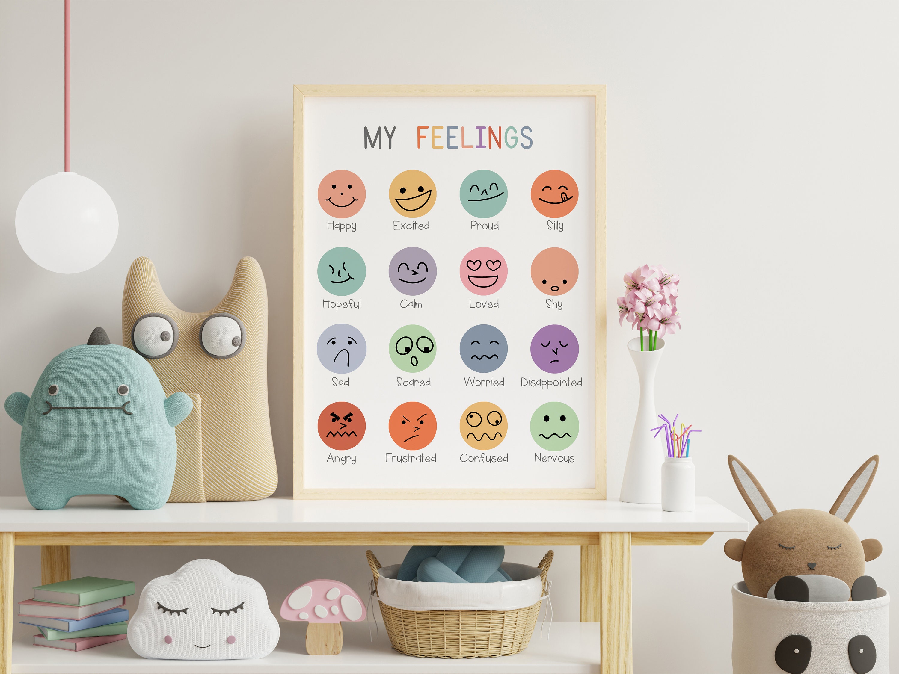 My Feelings Printable-feeling Emoji Chart-kid Emotion Print-feelings ...