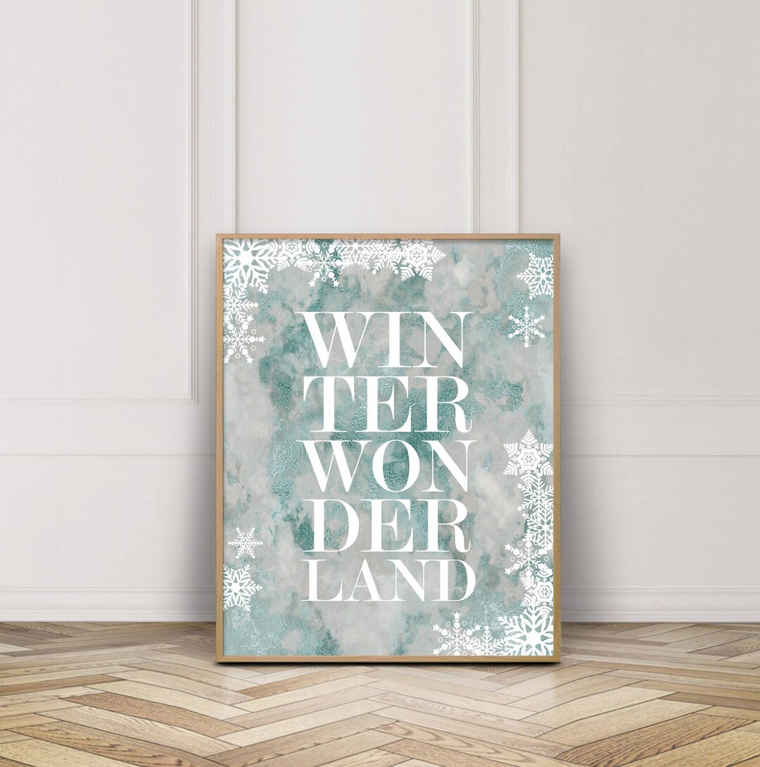 Winter Wonderland Printable-snowflake Printable-winter Print-christmas ...