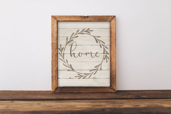 Home Sign-home Printable-farmhouse Home Sign-wood Home | Etsy