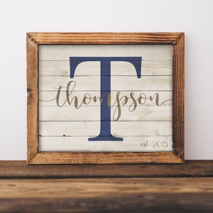 Family Name Printable-customized Last Name Family Sign-wooden Custom ...