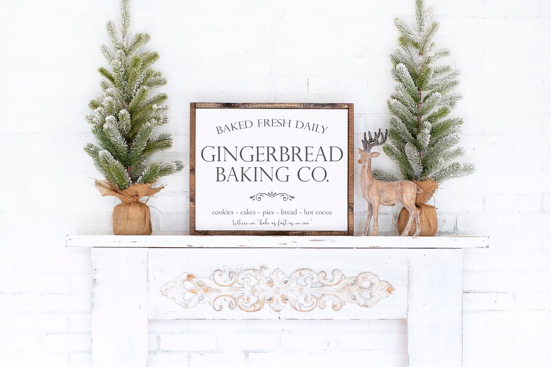 Gingerbread Baking Co. Sign-gingerbread Baking Company Print-christmas ...