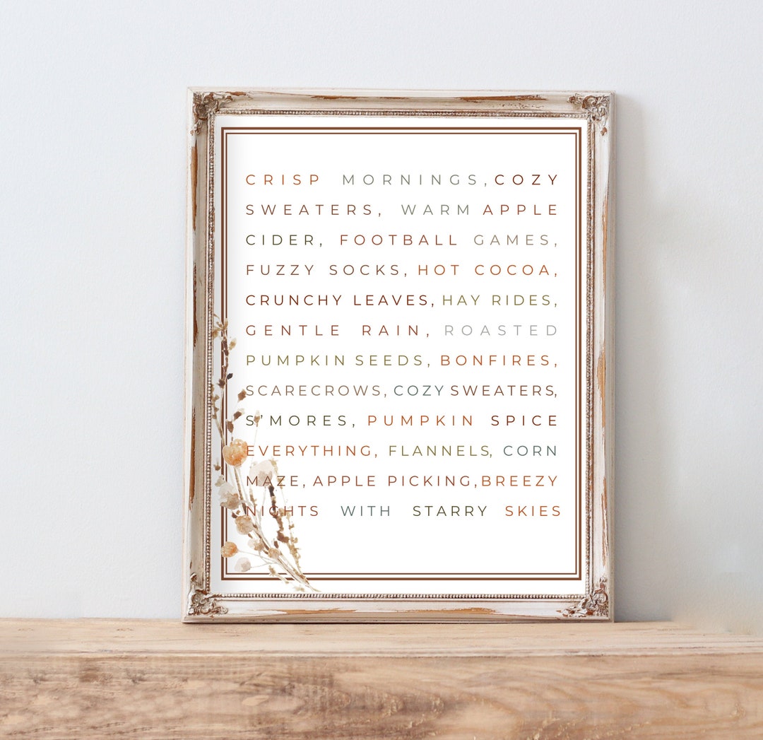 Fall Definition Print-fall Sign-fall Printable-what is Fall Print-fall ...