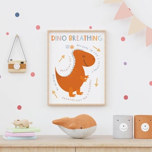 Box Breathing Print for Kids-calm Breathing-kid Mindfulness-dino-calm ...