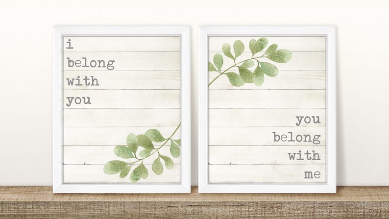 I Belong With You You Belong With Me Printable Sign-wood Sign | Etsy