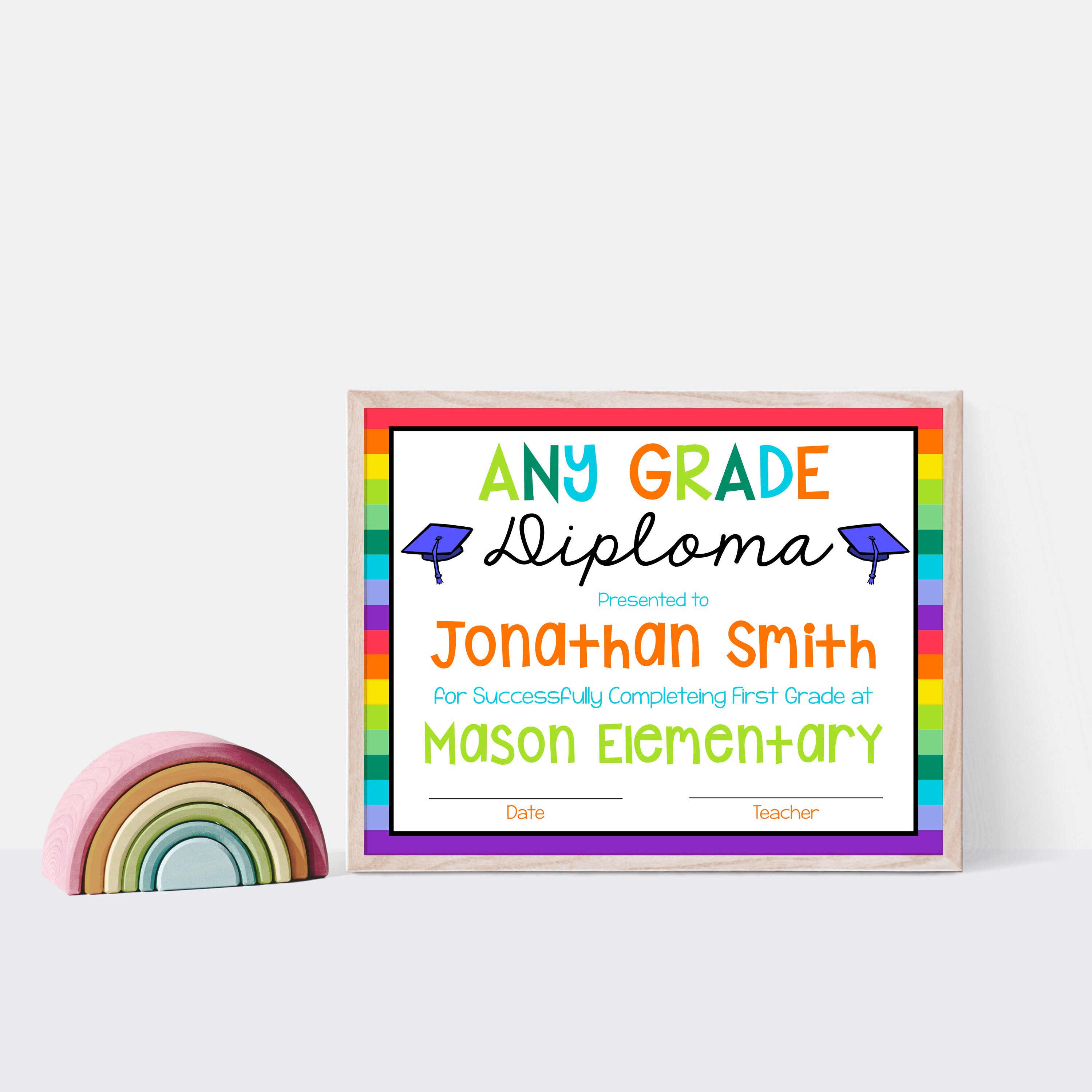 Graduation Certificate Printable-custom Graduation | Etsy