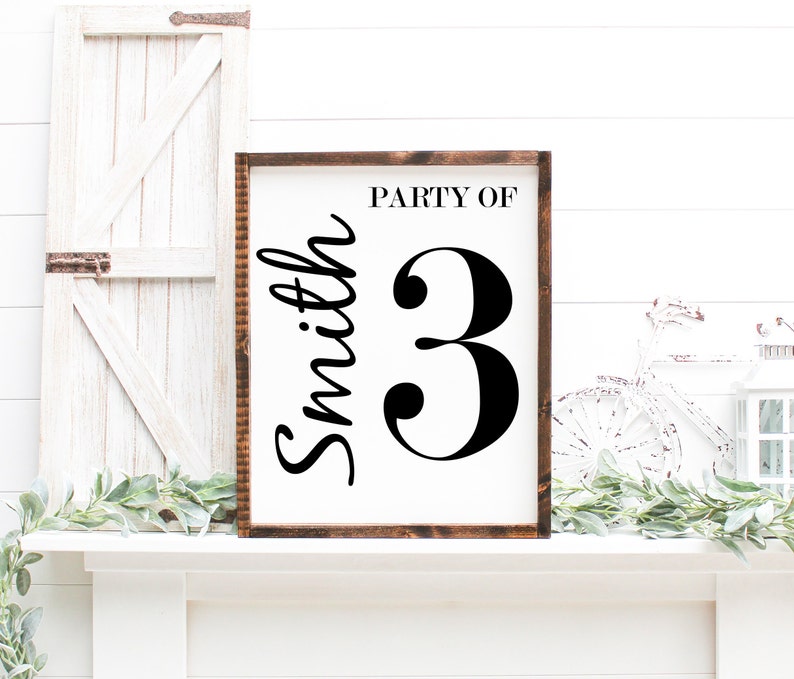 Family Party of Printable-family Sign-custom Family Print-party of 5 ...