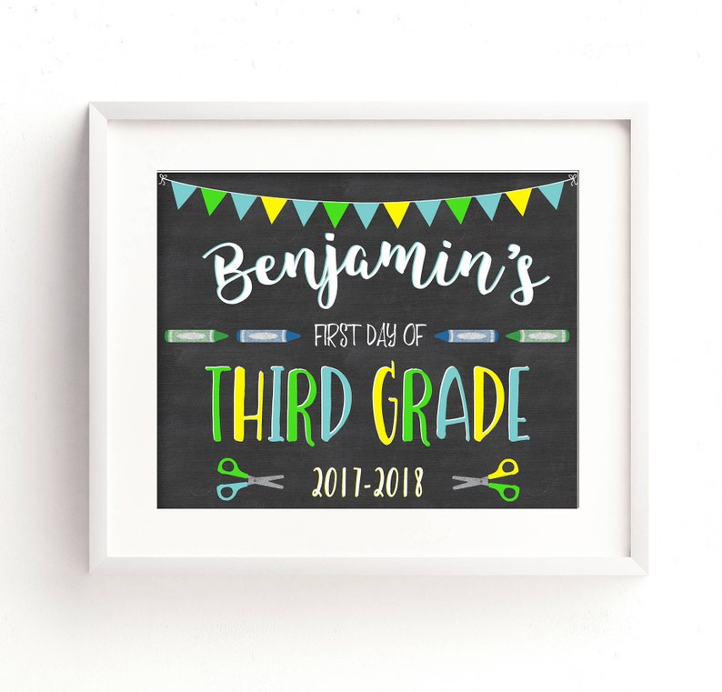 First Day of School Sign-chalkboard School Sign-first Day of - Etsy