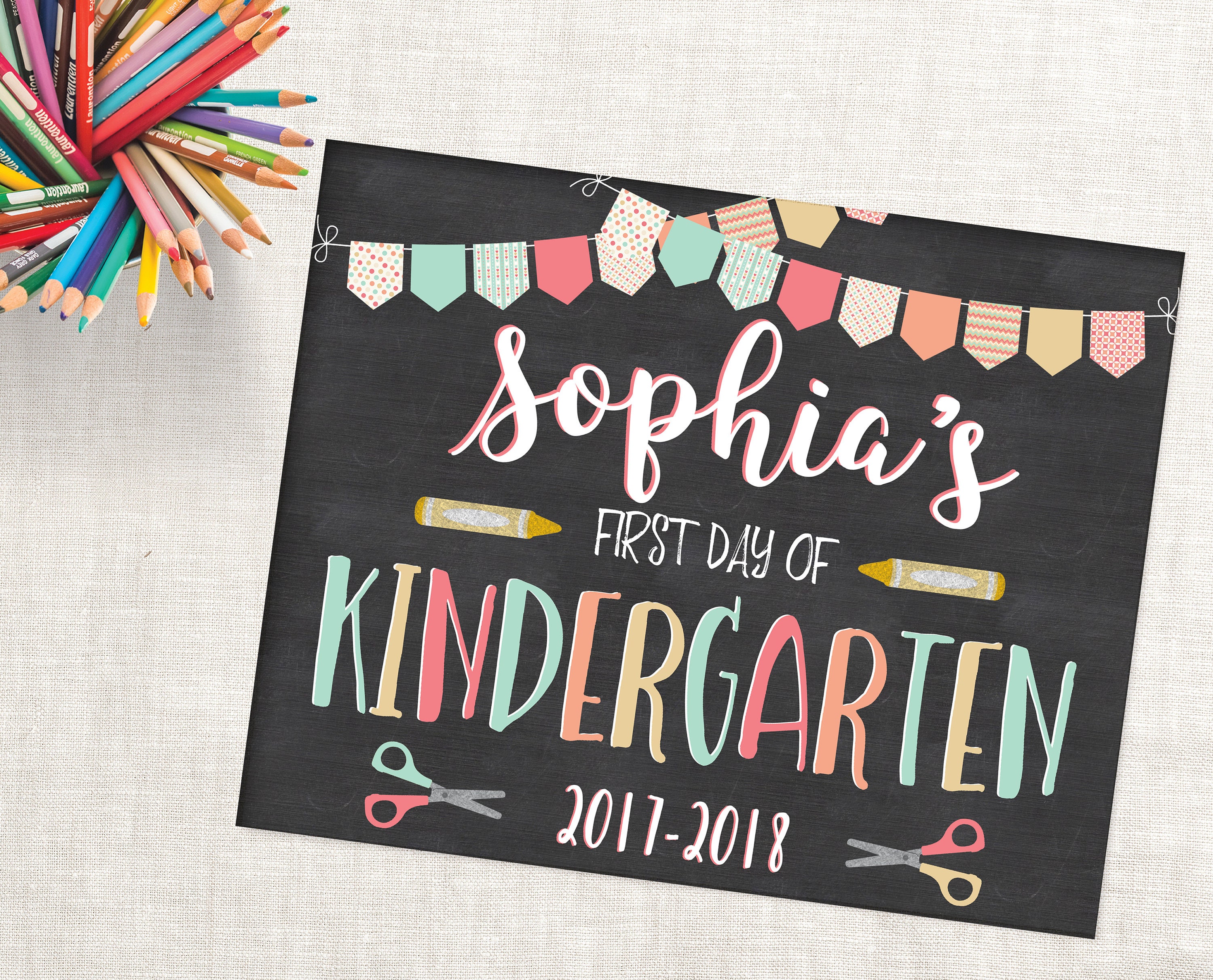 First Day of School Sign-printable Back to School Sign-first Day of ...