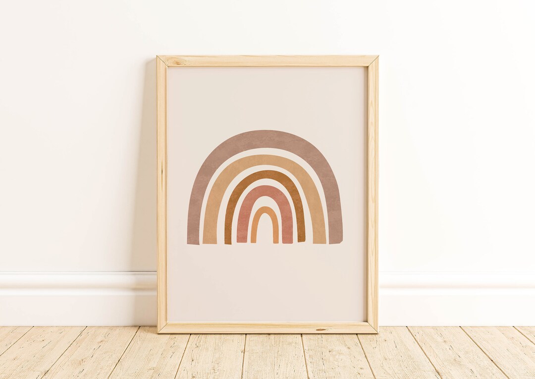 Boho Rainbow Print-boho Rainbow Sign-boho Wall Art Decor-gender Neutral ...