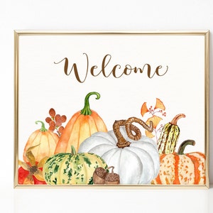 Welcome Print Fall-welcome Fall-fall Print-autumn Print-fall Sign ...