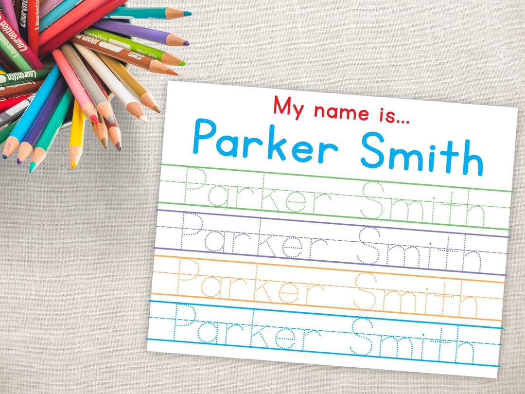 Custom Name Tracing Sheet-handwriting Practice Sheet-custom ...