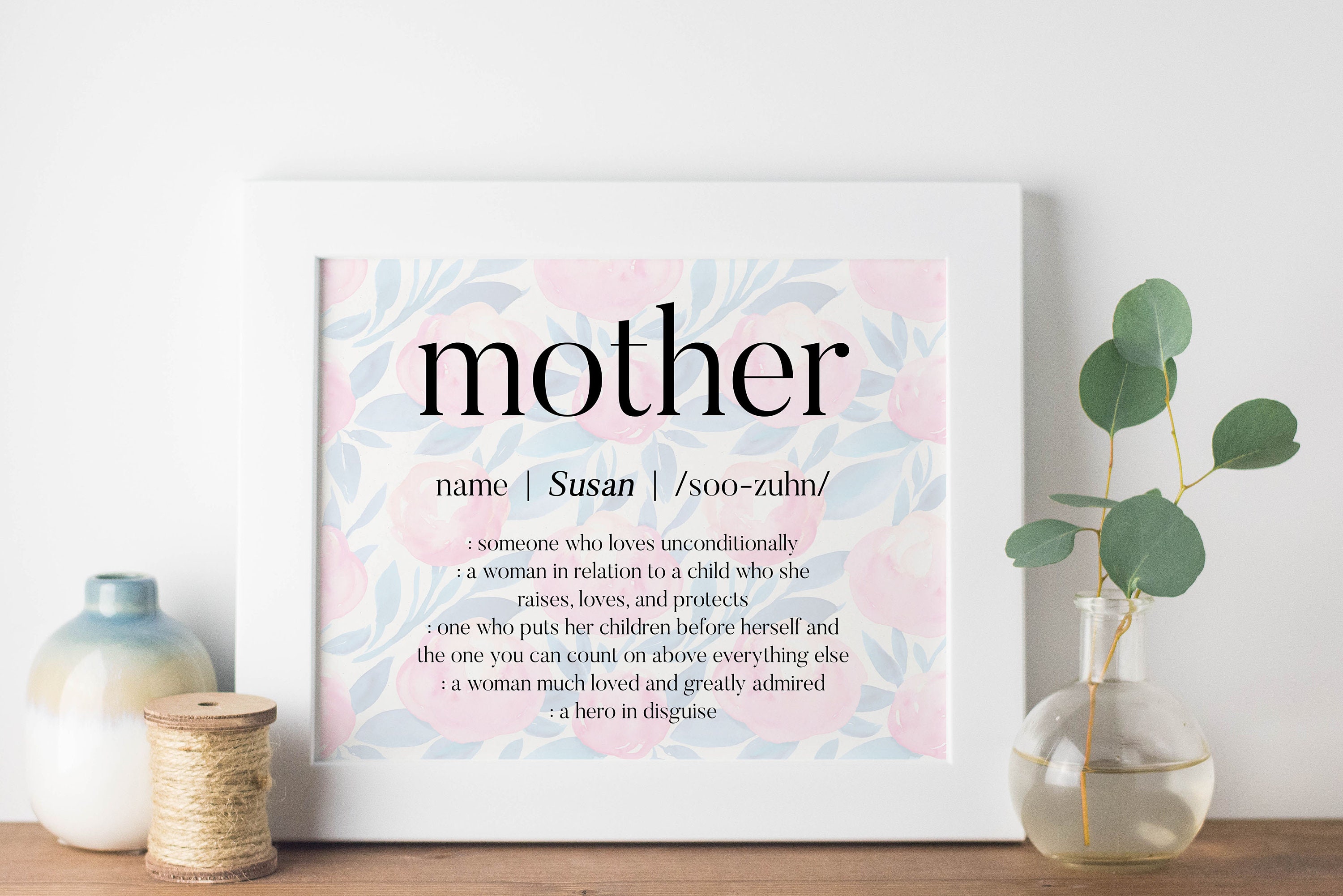 Mother Definition Print-mother's Day Print-gift for Mom-personalized ...