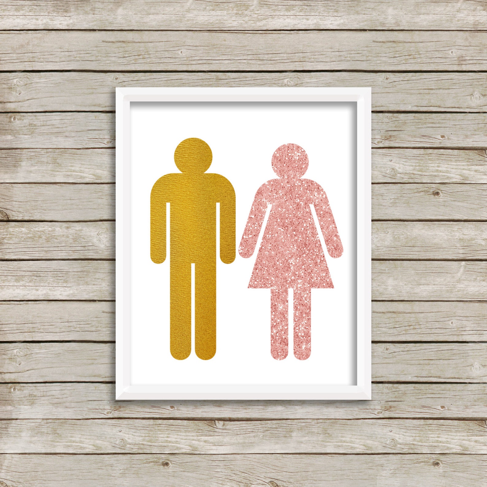 Baño Sign-Restroon Sign-Bathroom Print-Male Female Baño | Etsy