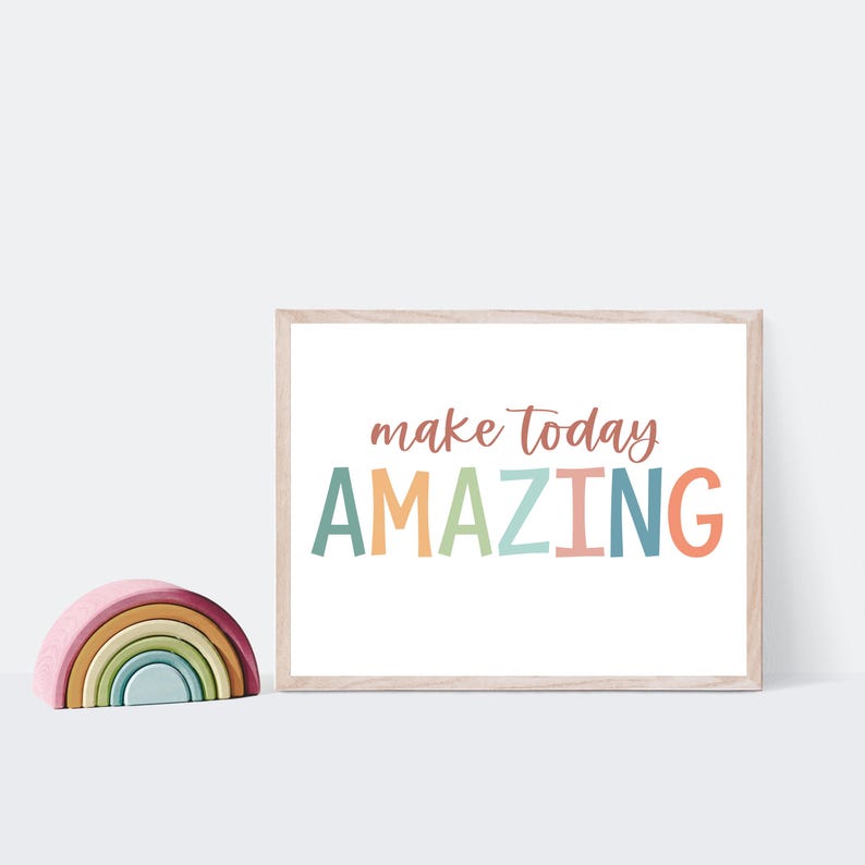 Make Today Amazing Printable-classroom Sign Decor-you Are Amazing ...