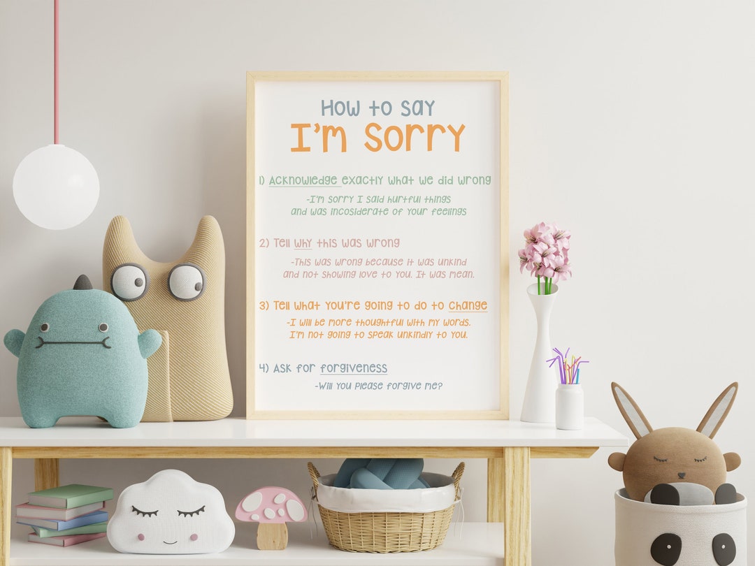 How to Say I'm Sorry Print-apology Print-apology Sign-sorry Sign-kid's ...