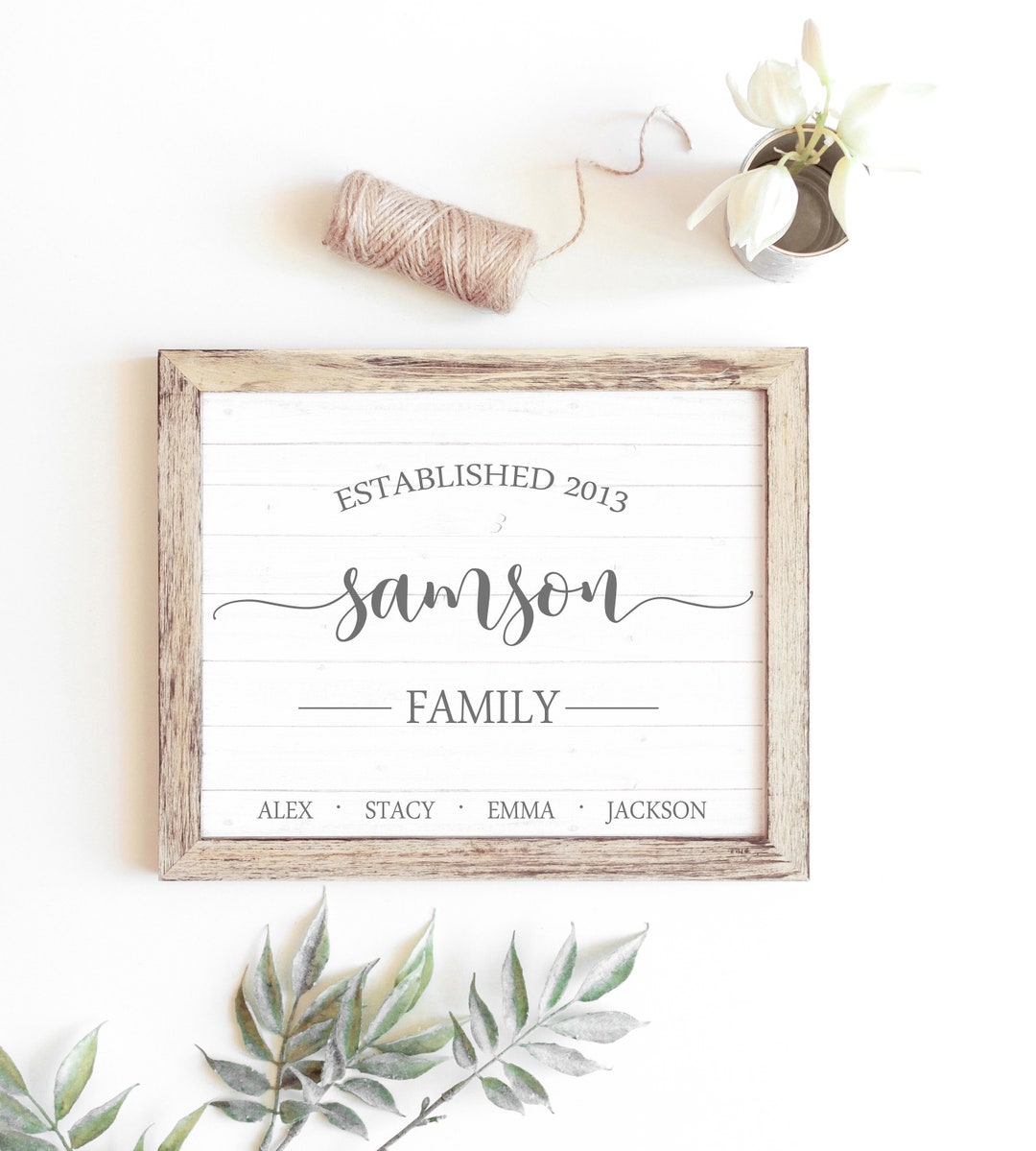 Family Name Printable-customized Last Name Family Sign-farmhouse Custom ...