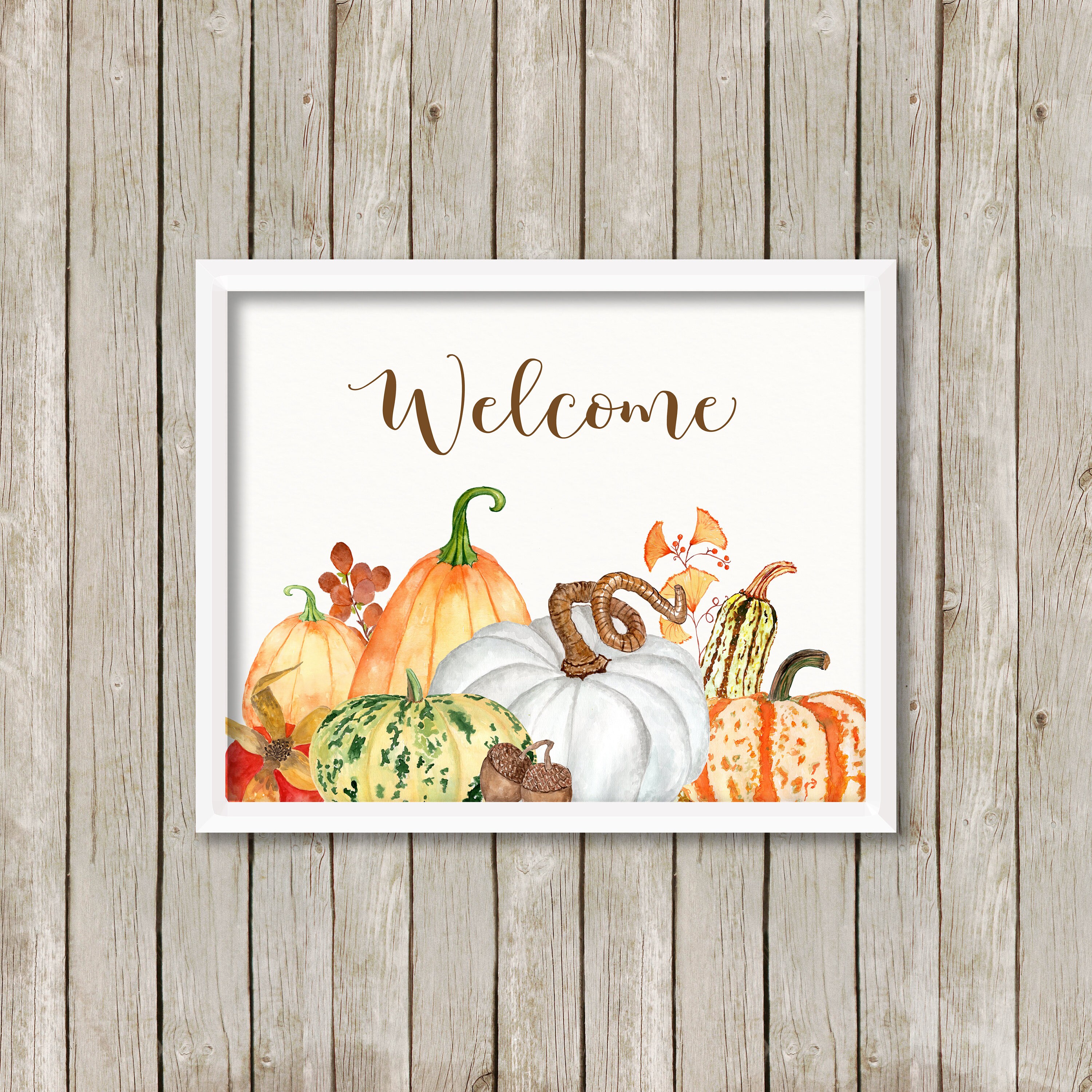 Welcome Print Fall-Welcome Fall-Fall Print-Autumn Print-Fall | Etsy