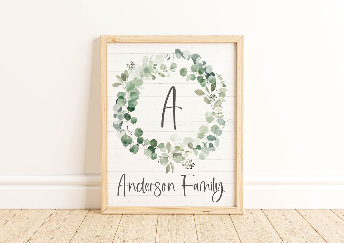 Custom Family Name Printable-family Sign-custom Family | Etsy