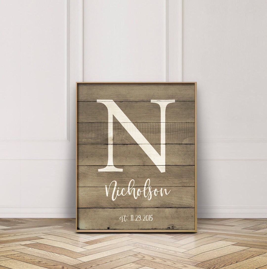 Family Name Printable-customized Last Name Family Sign-wooden Custom ...