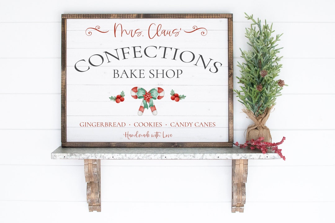 Mrs. Claus' Confections Bake Shop Sign-mrs Claus Printable Sign ...