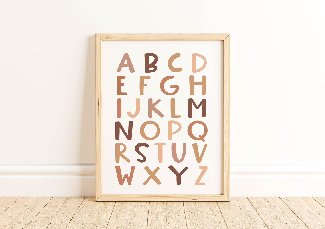 Alphabet Sign-boho Alphabet Print-playroom Print-boho Wall Art | Etsy