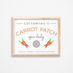 Carrot Patch Print-farmhouse Carrot Patch Easter Printable-cottontails ...