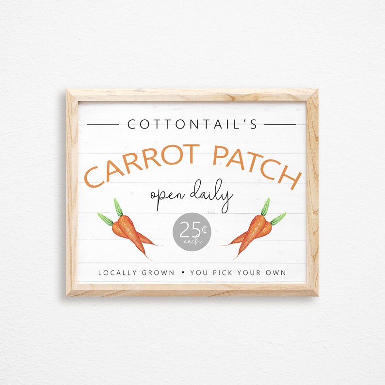 Carrot Patch Print-farmhouse Carrot Patch Easter - Etsy