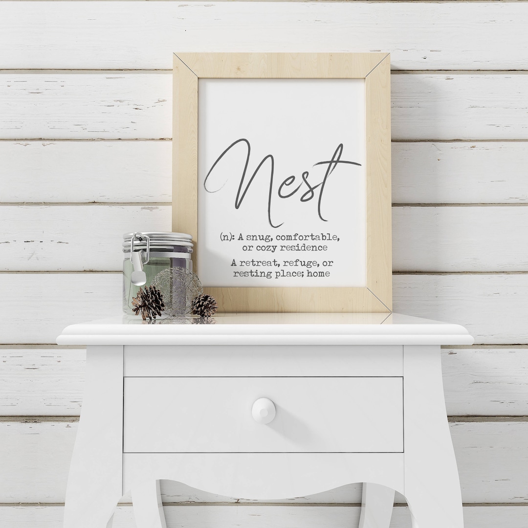 Nest Print-nest Definition Print-nest Sign-home Print-bedroom Print ...