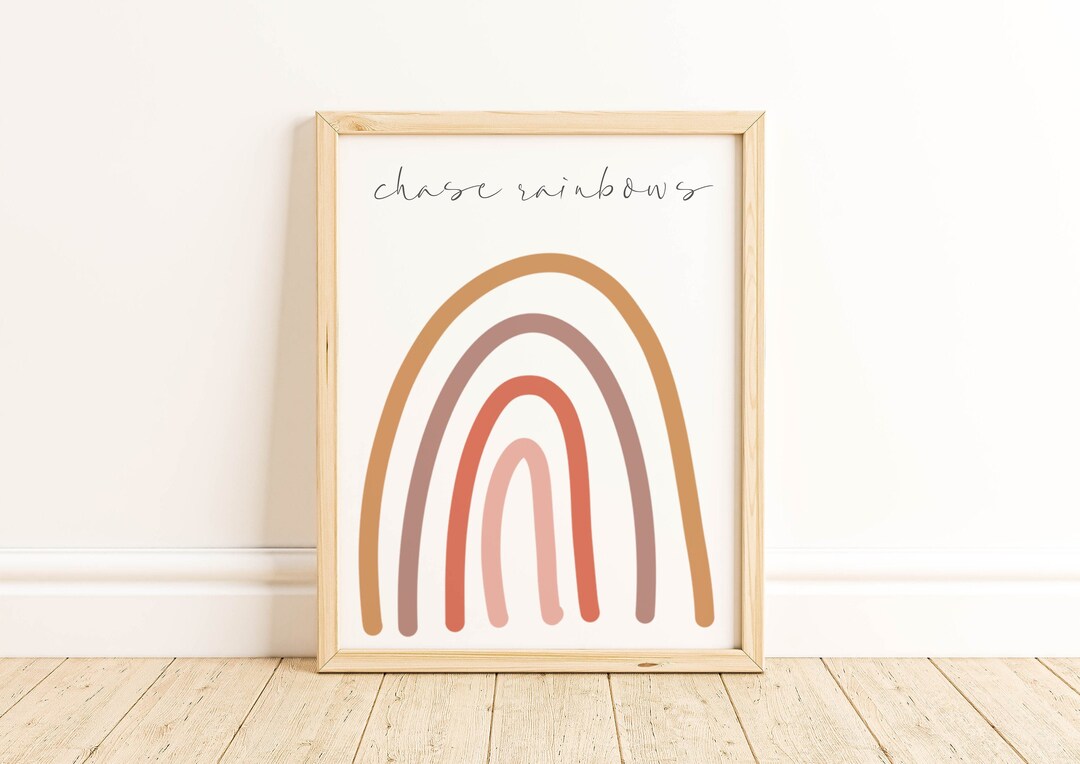 Chase Rainbows Sign-let's Chase Rainbows Print-rainbow Sign-rainbow ...