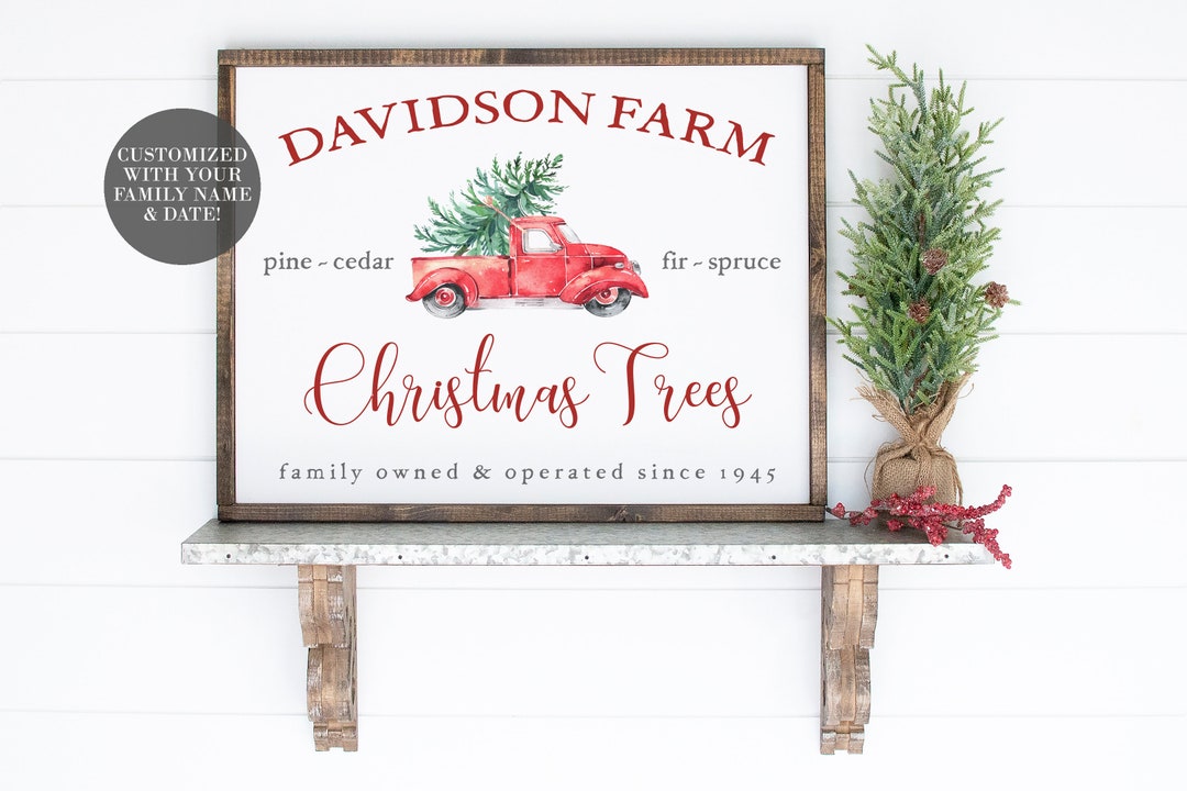 Personalized Christmas Tree Farm Sign-customized Christmas Trees ...