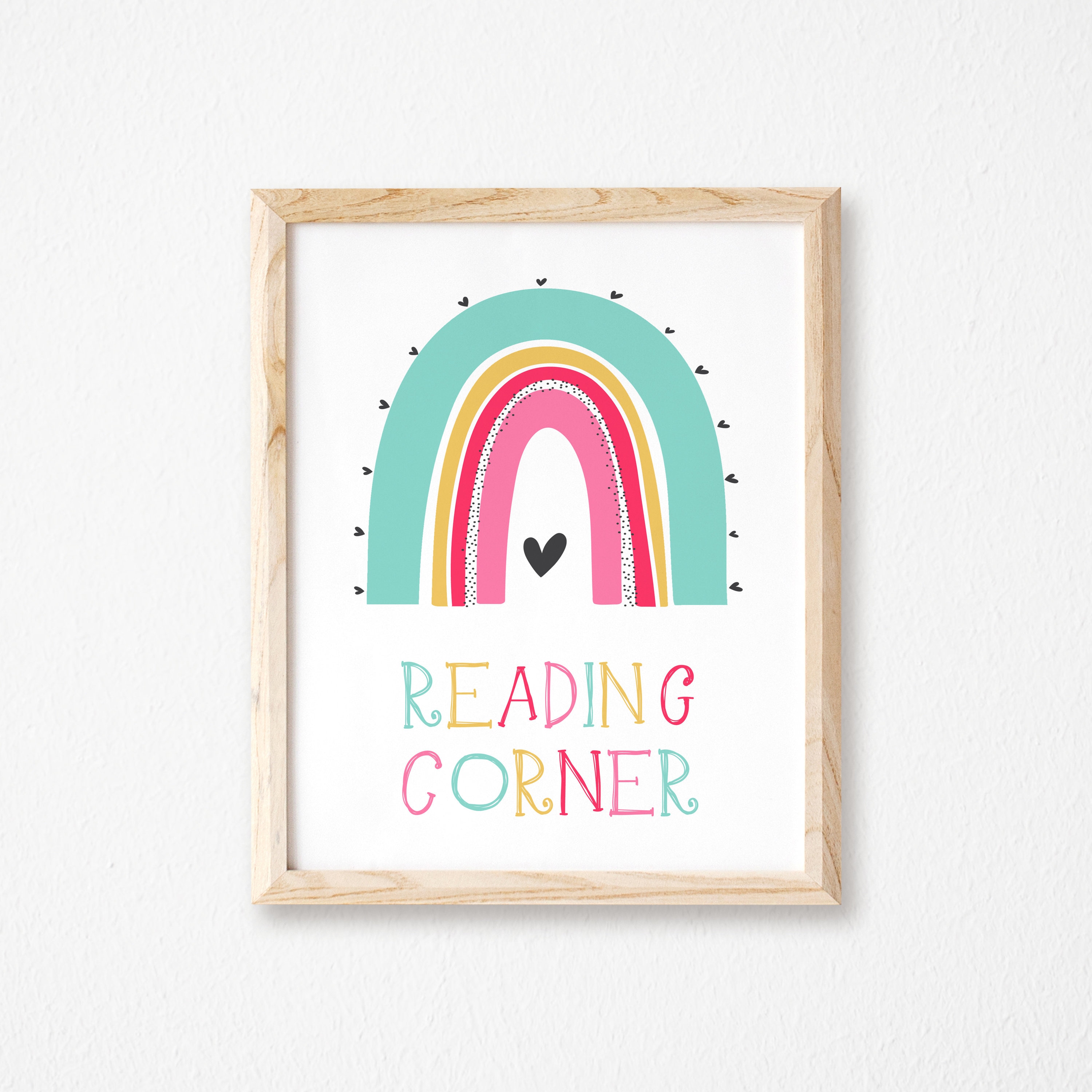 Reading Corner Print-Rainbow Reading Corner Sign-Playroom | Etsy