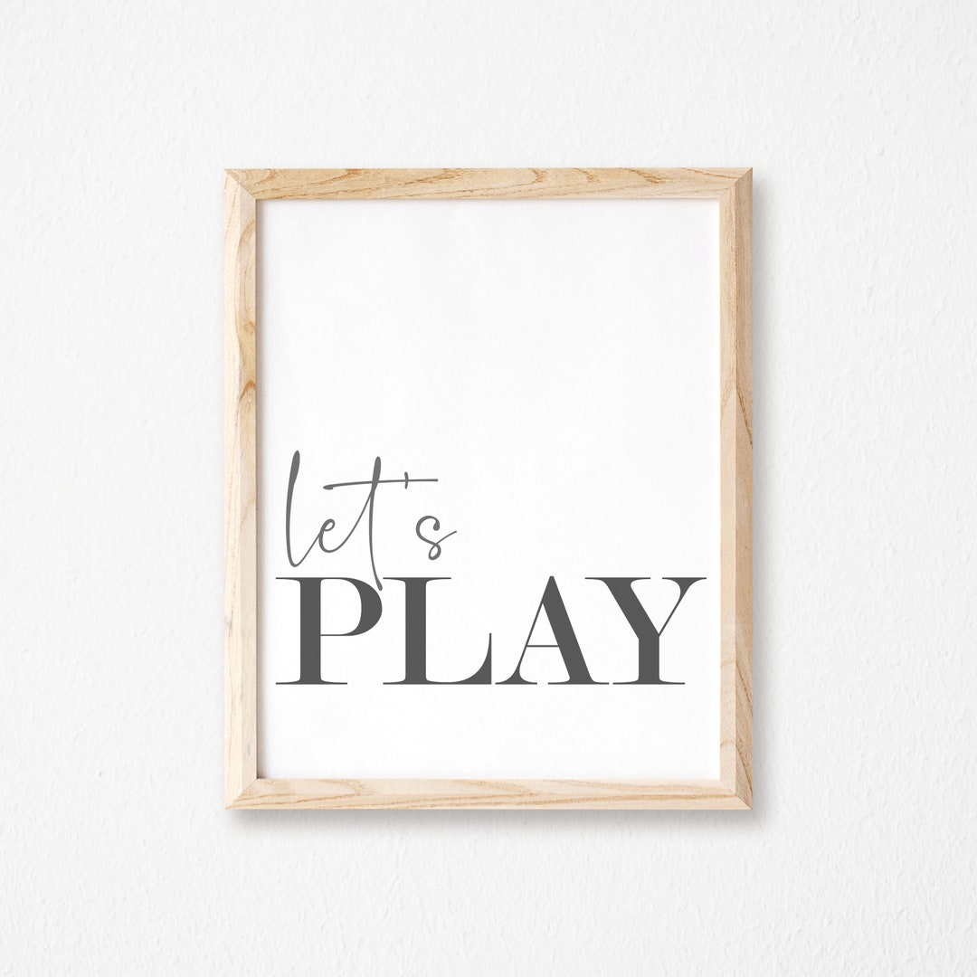 Let's Play Sign-let's Play Printable-playroom Printable-farmhouse ...