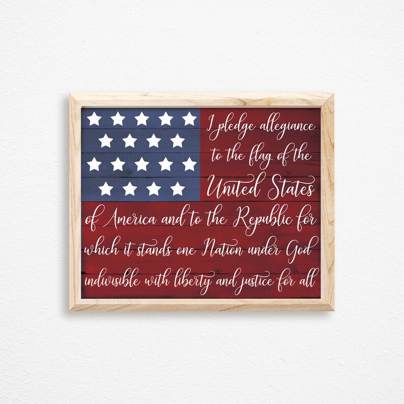 American Flag Printable-I Pledge Allegiance to the Flag | Etsy